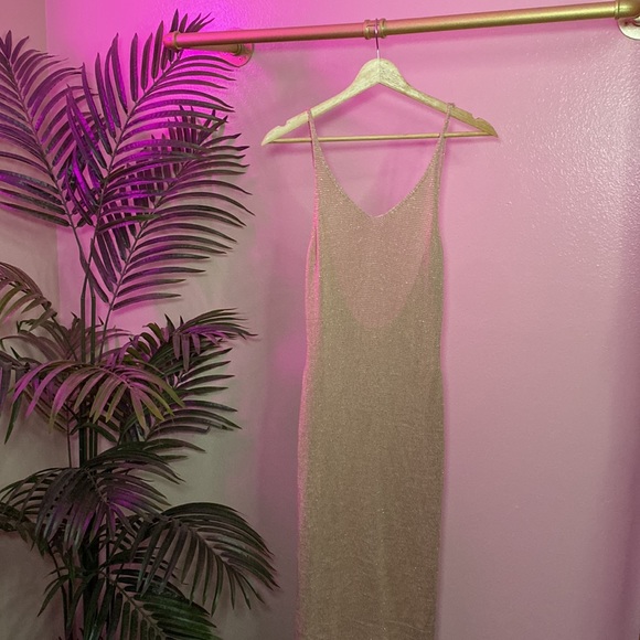 Swim | Tan Knit Low Back Swim Suit Cover Up | Poshmark